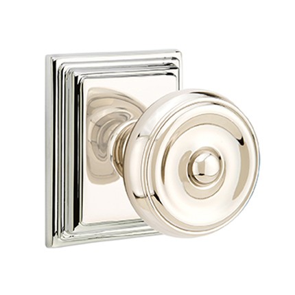 Waverly Knob on Wilshire Rosette | Emtek Doorknobs | EM8161W ...