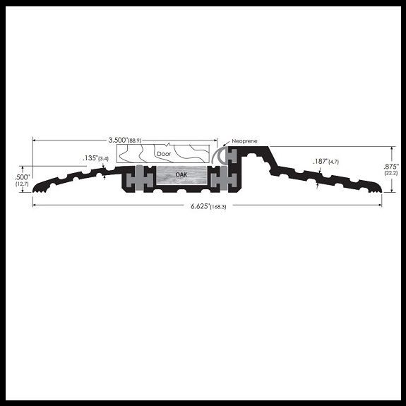 High Quality Rabbeted Threshold with Neoprene Gasket, Oak Insert and ...