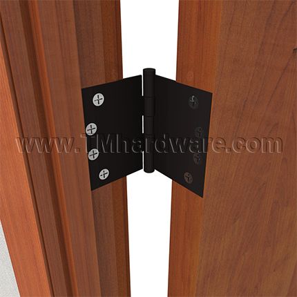Door Hinge | Wide Throw | 5 Knuckle, 4" x 6" | Full Mortise Hinge