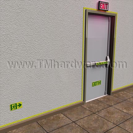 Photoluminescent Directional Signage Exit Markings. Complies with NYC ...