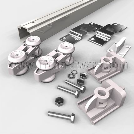 H200A Sliding Door System with Aluminum Track, 200 Lb. | Trademark Hardware