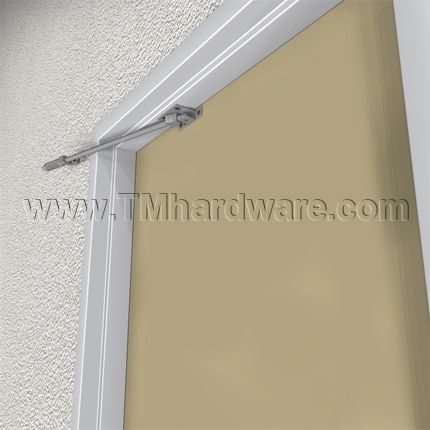 Heavy duty spring recoil door holder. www.TMhardware.com