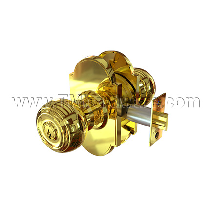 Door Knob with Lock| #8 Rosette |Emtek Hardware | Tmhardware.com