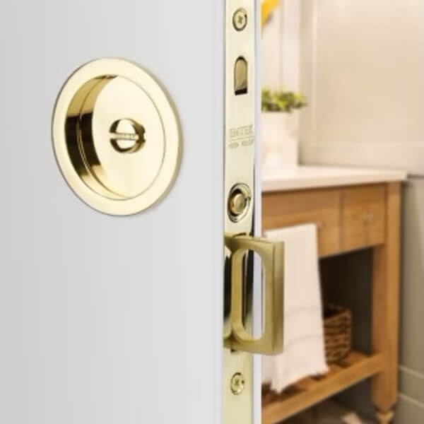 Emtek Brass Round Pocket Door Mortise| EM2174| TMHardware.com
