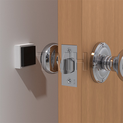 Door Stop | Square Wall Mounted | Solid Brass | TMHardware.com