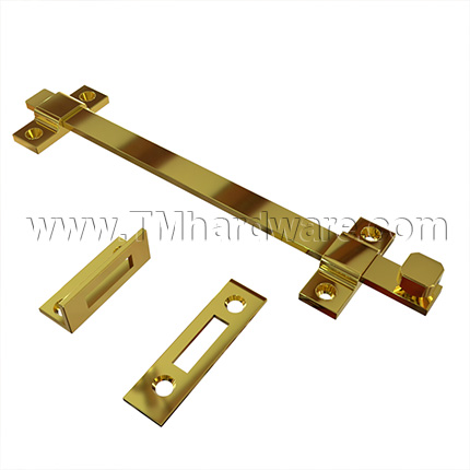 Door Bolt |1-3/16" throw, 8" long | Surface Mounted | TMHardware.com