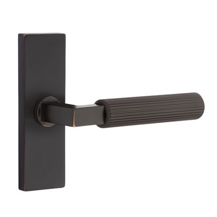 L-Square Straight Knurled Lever on Stretto Rosette | Emtek Levers ...