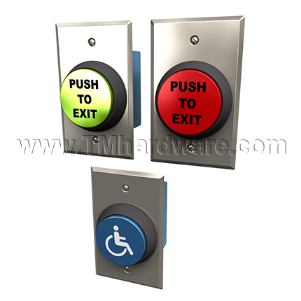 Securitron | PB5 Medium Round Button | TMHardware.com