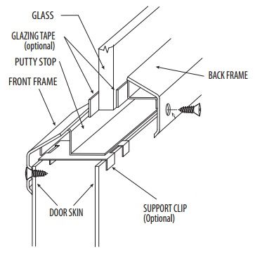 High Quality Hollow Metal Door Support Clips for Lites and Louvers ...