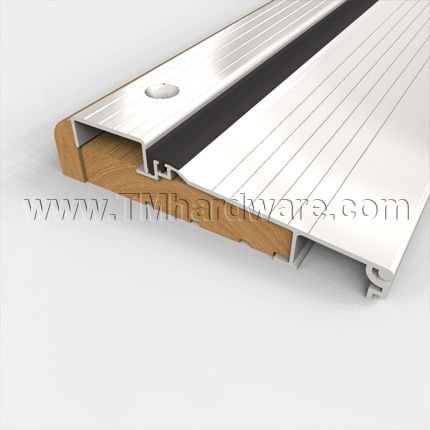 Wood and Aluminum Adjustable Height Threshold, 1.125” H, 4.875” W made ...